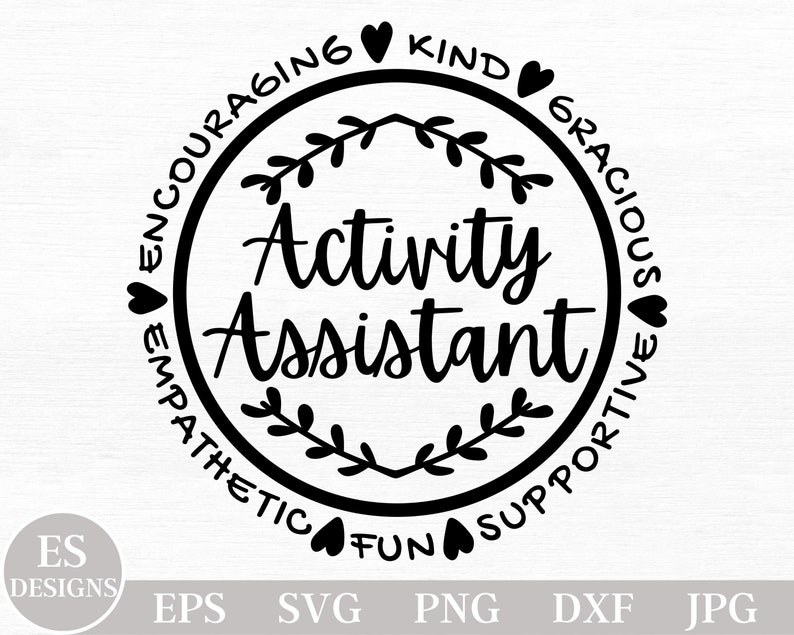 Activity Assistant SVG Activity Assistant PNG Activities - Etsy