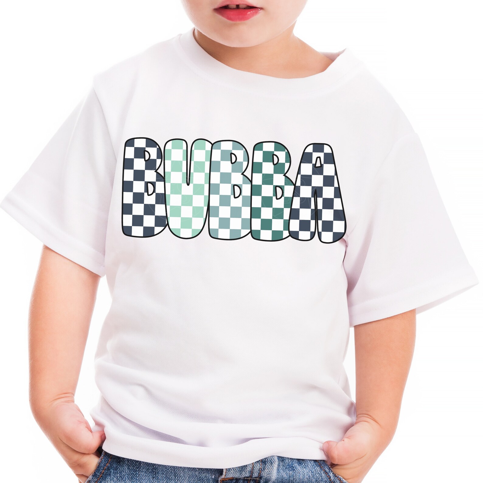 Retro Bubba PNG | Checkered Boy Png Blue Bubba Shirt Design Trendy Bubs ...