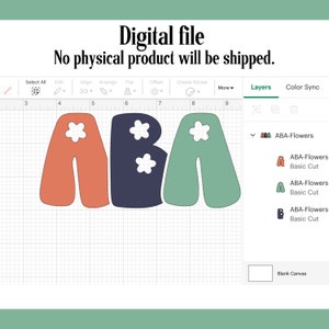 Retro ABA SVG Cut File | Flower ABA Png Aba Therapist Svg Aba Therapy ...