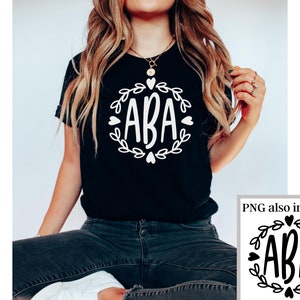 ABA Svg | Applied Behavior Analyst Svg | ABA Png | ABA Therapist Svg ...