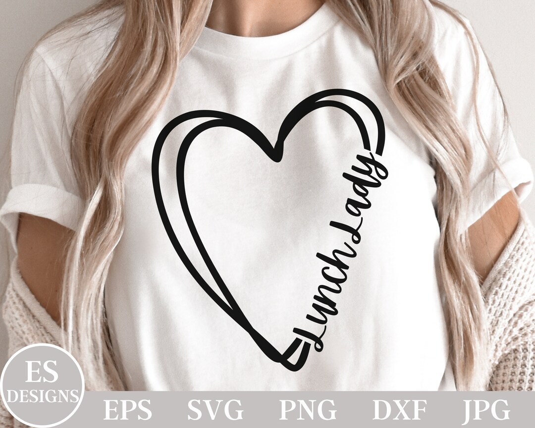 Lunch Lady SVG Valentine's Day Lunch Lady Svg Lunch Lady Png Lunch Lady ...