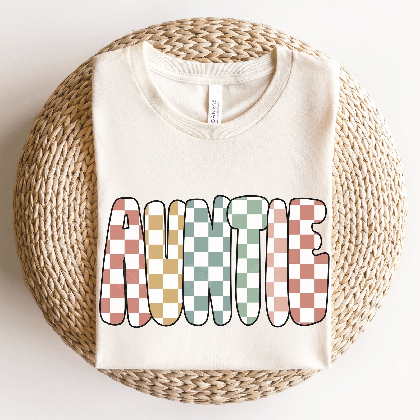 Retro Auntie PNG | Checkered Auntie Png Trendy Aunt Png Sublimation ...