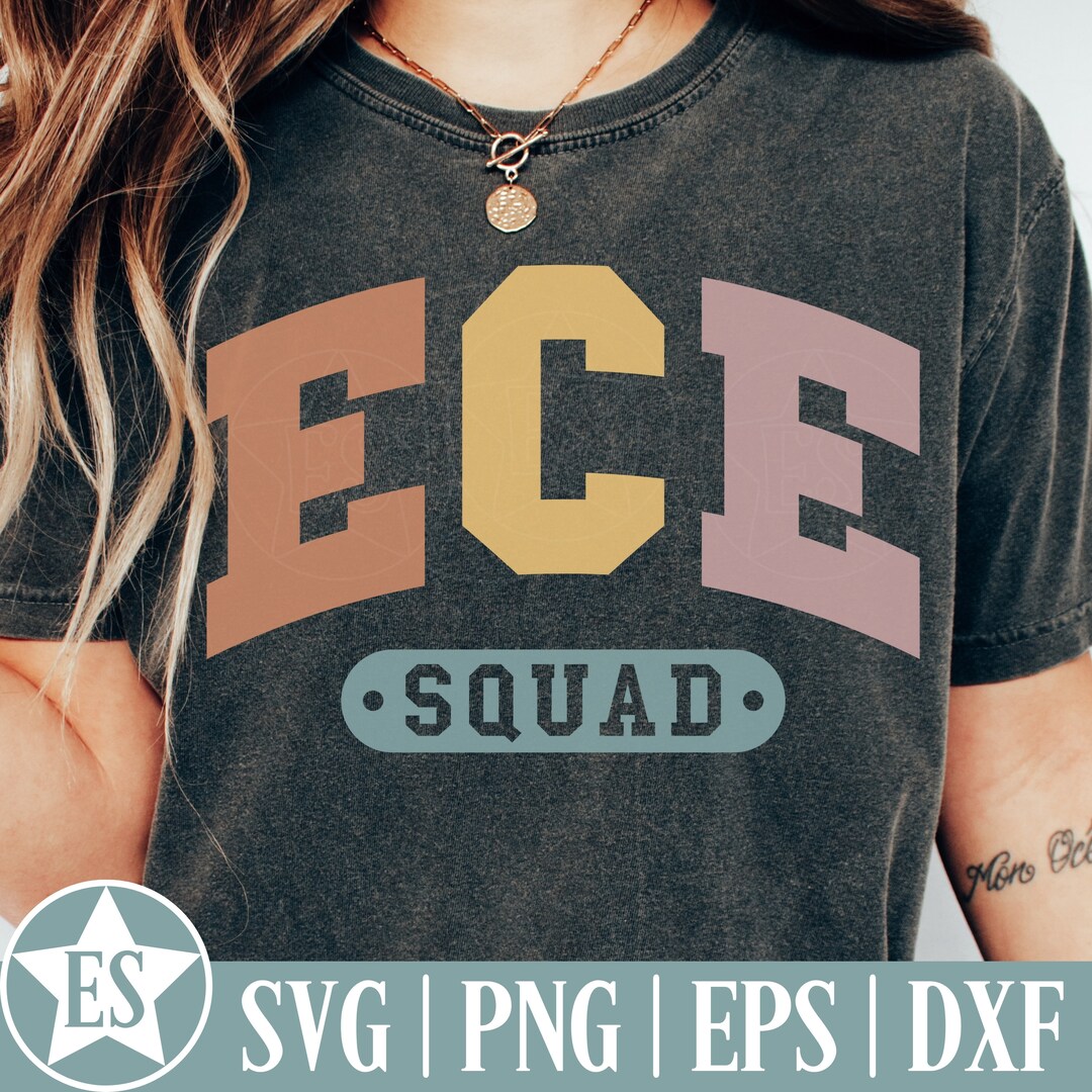 Varsity ECE SVG | Early Childhood Educator SVG Trendy Early Childhood ...