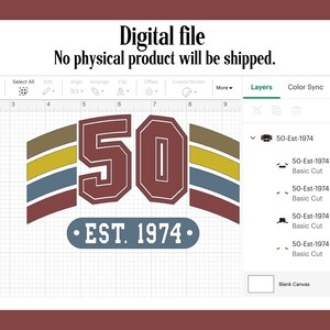 Fifty Birthday SVG | 50th Birthday Svg 50th Birthday Png Fifty Svg 50 ...