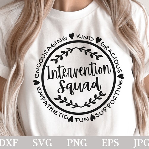Intervention Squad Svg / Intervention Teacher Svg / Behavioral - Etsy