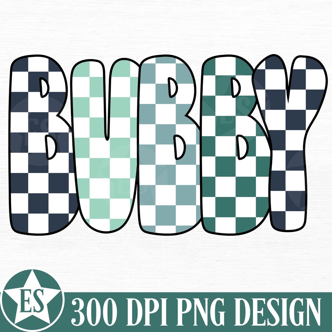 Retro Bubby PNG Sublimation Design | Blue Checkered Boy Png Bub Shirt ...