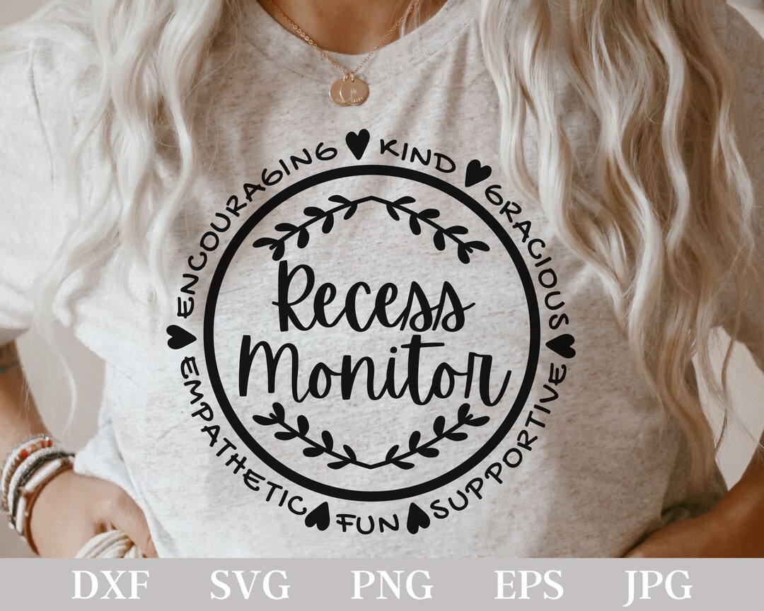 Recess Monitor Svg Recess Monitor Png School Recess Aide - Etsy Canada