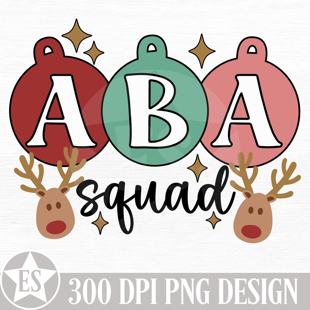 Christmas ABA PNG | ABA Christmas Png for Sublimation Xmas Aba Therapy ...