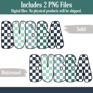 Retro Bubba PNG | Checkered Boy Png Blue Bubba Shirt Design Trendy Bubs ...
