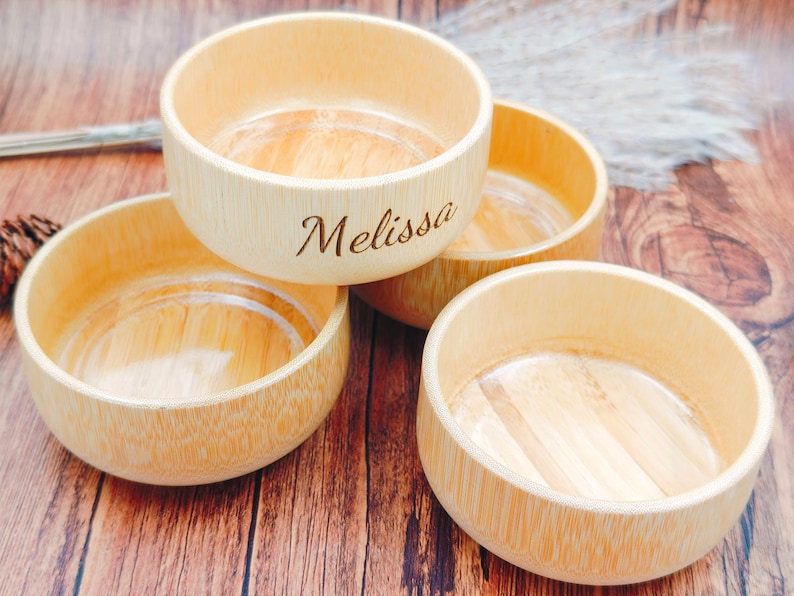 Eco-friendly Bamboo Bowls, Personalized Fruit Bowls-housewarming Gifts ...