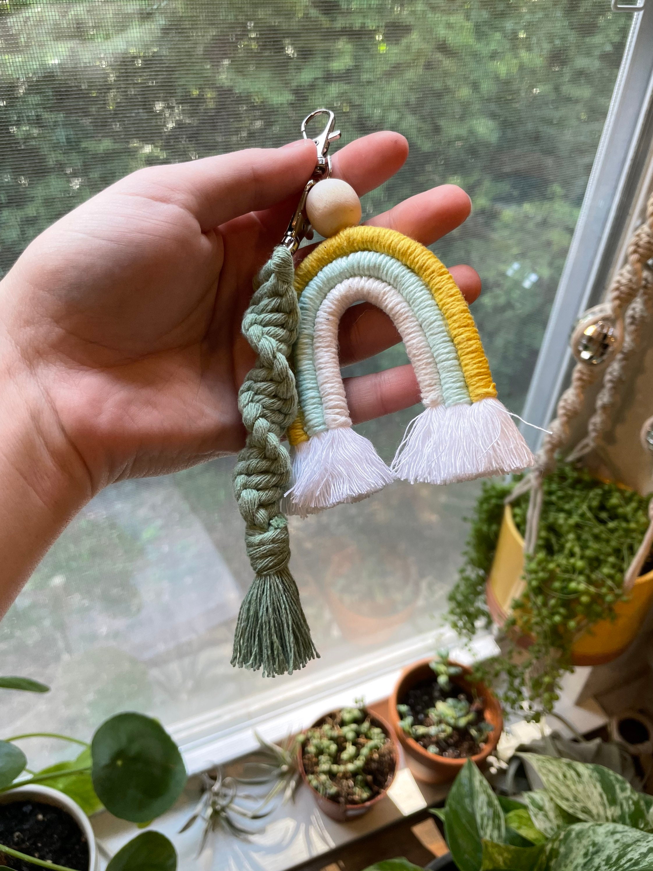 Macrame Keychain | Simple Keychain| Twist Keychain | Key Accessories ...