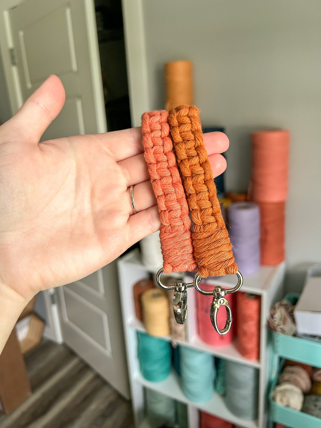 Finger Loop | Mini Lanyard | Macrame Keychain | Keychain | Macrame Mini ...