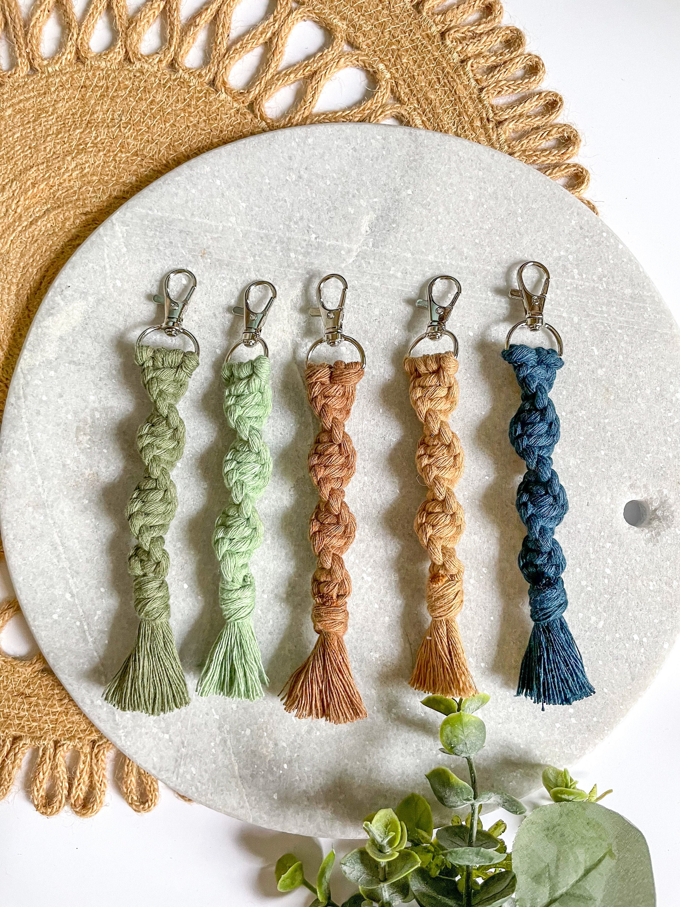 Macrame Keychain | Simple Keychain| Twist Keychain | Key Accessories ...