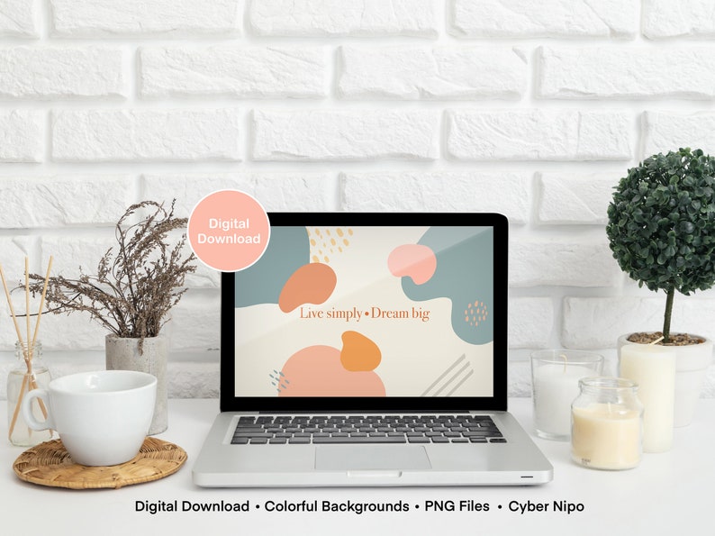 Boho Digital Quote Desktop Wallpaper Aesthetic Boho - Etsy
