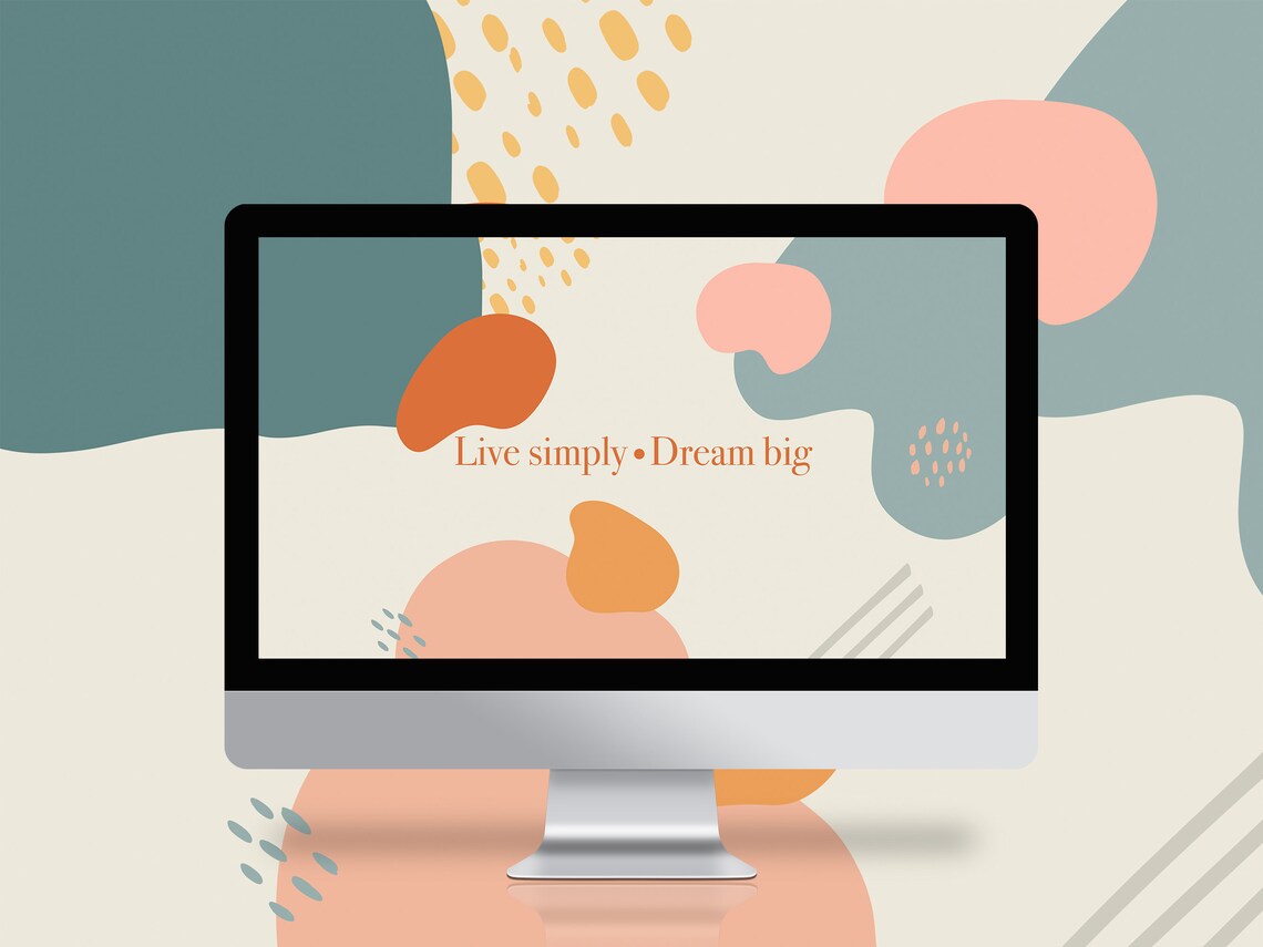 Boho Digital Quote Desktop Wallpaper Aesthetic Boho - Etsy