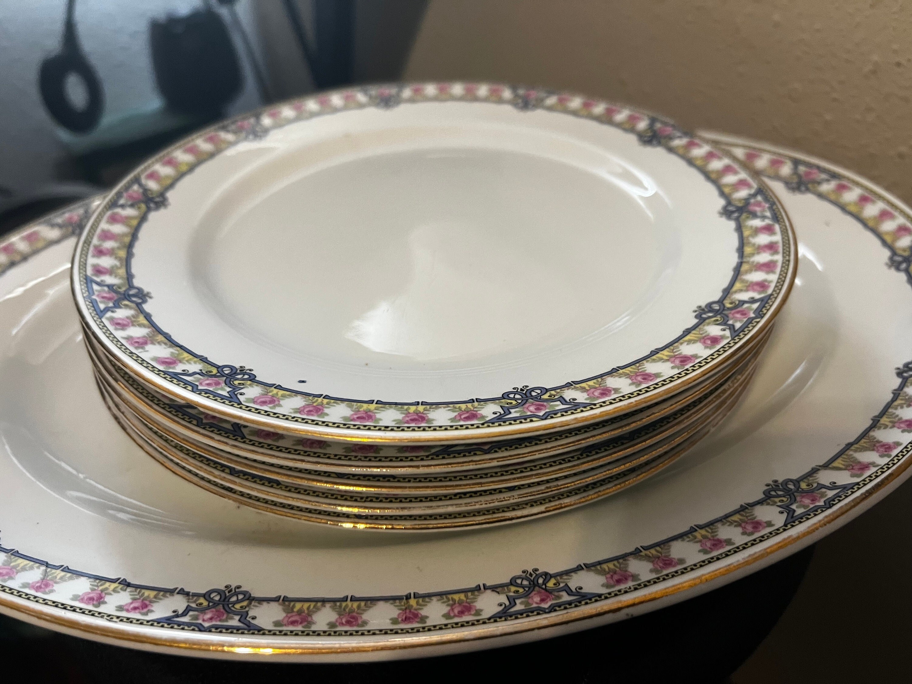 Vintage National China Plates, Platter and Teacup - Etsy