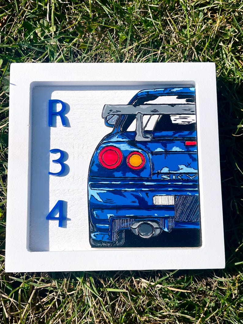 Nissan Skyline R34 Hand Made and Painted Artwork - Etsy