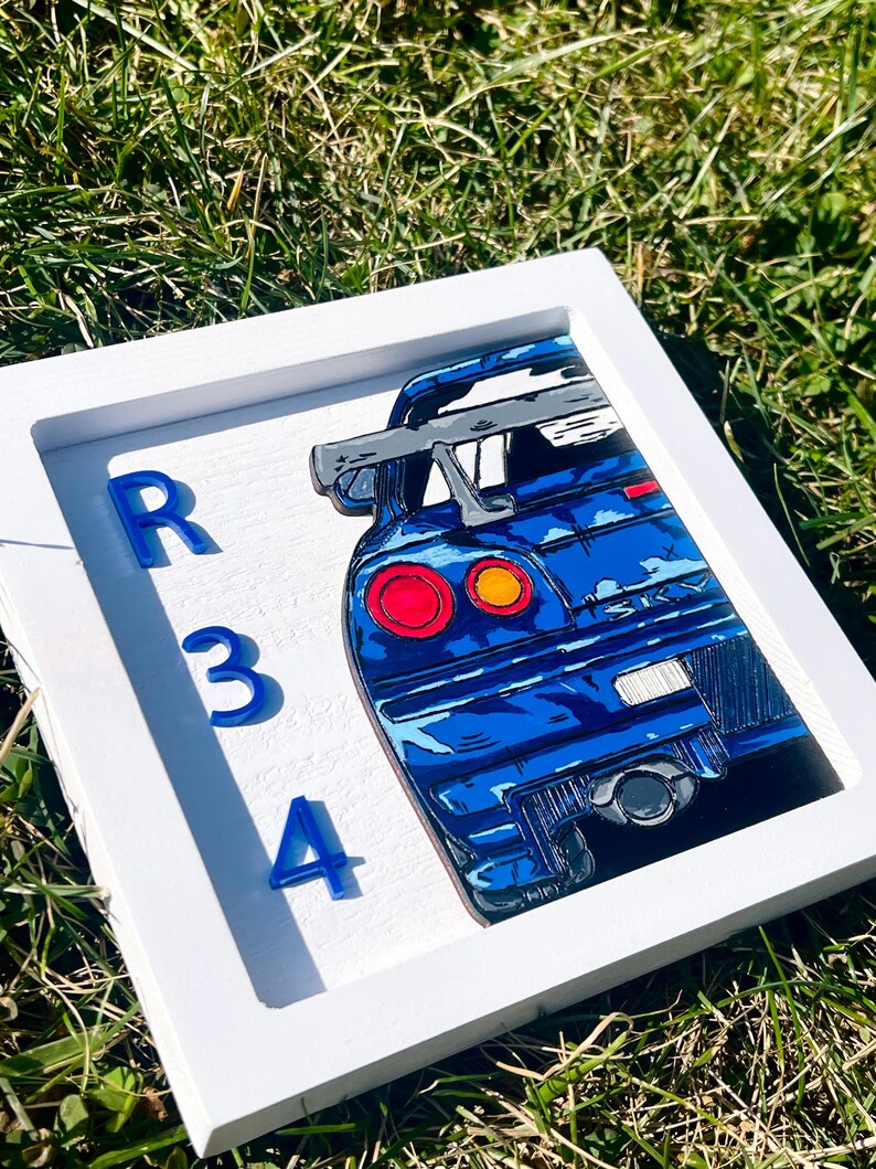 Nissan Skyline R34 Hand Made and Painted Artwork - Etsy