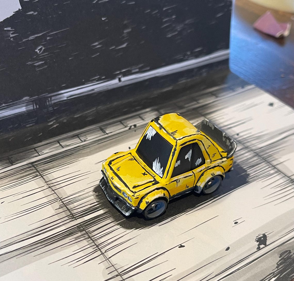 Custom Diecast Cars, Hot Wheels, Mazda Rx3, Manga Paint Job ,matchbox ...