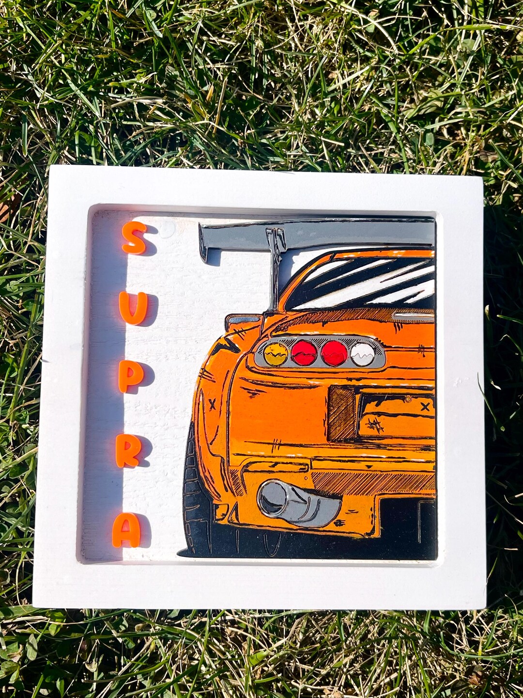 Toyota Supra Art Handmade and Painted - Etsy