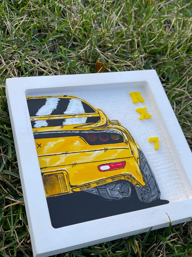 Mazda RX7 Hand Made and Painted Artwork - Etsy