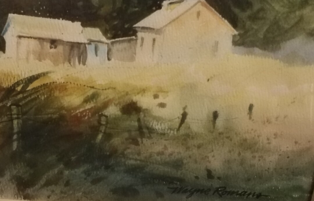 Vintage Wayne Romans Watercolor Painting, Signed - Etsy