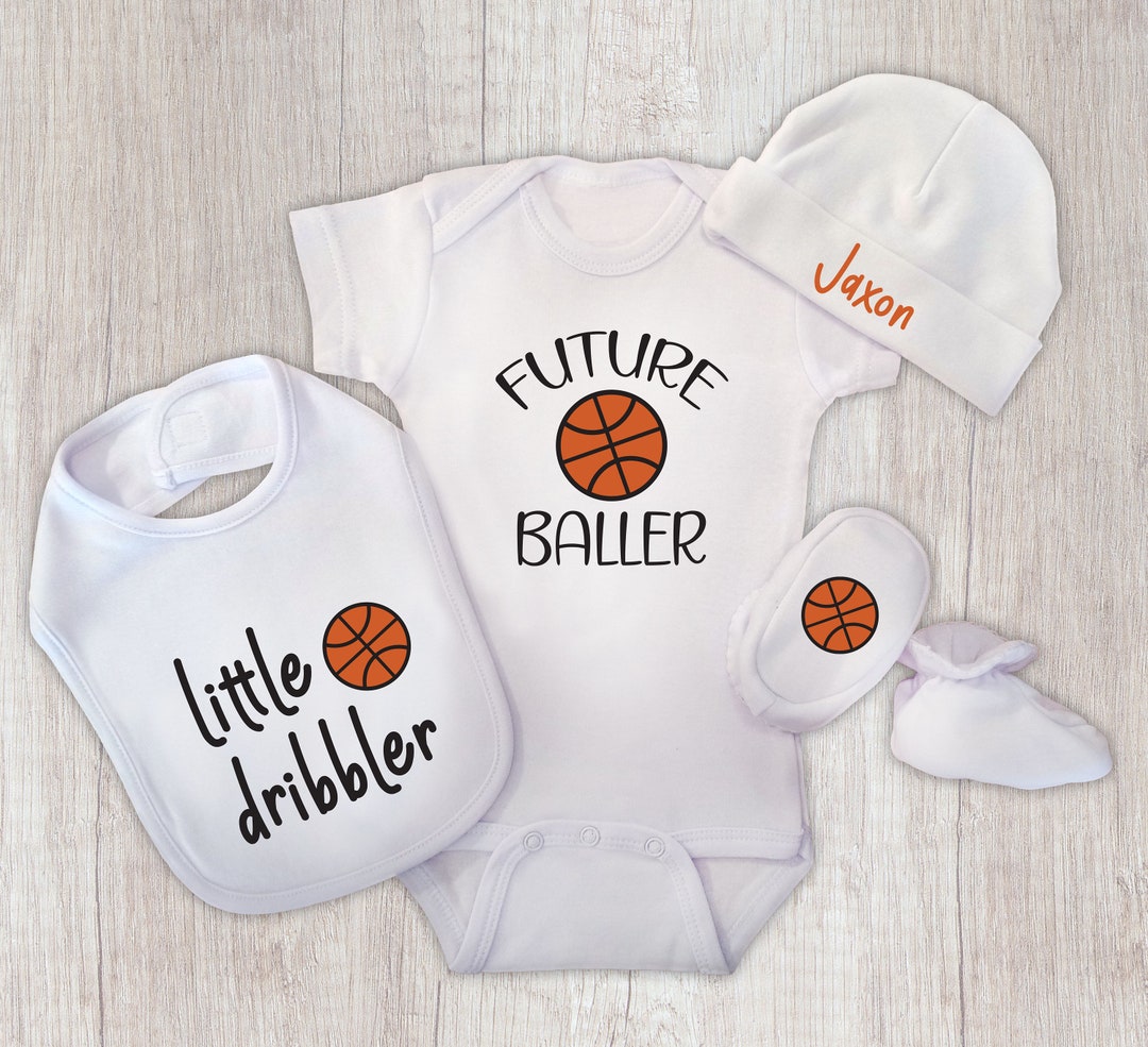 Basketball Baby Set, Future Baller Basketball Bodysuit, Personalized ...