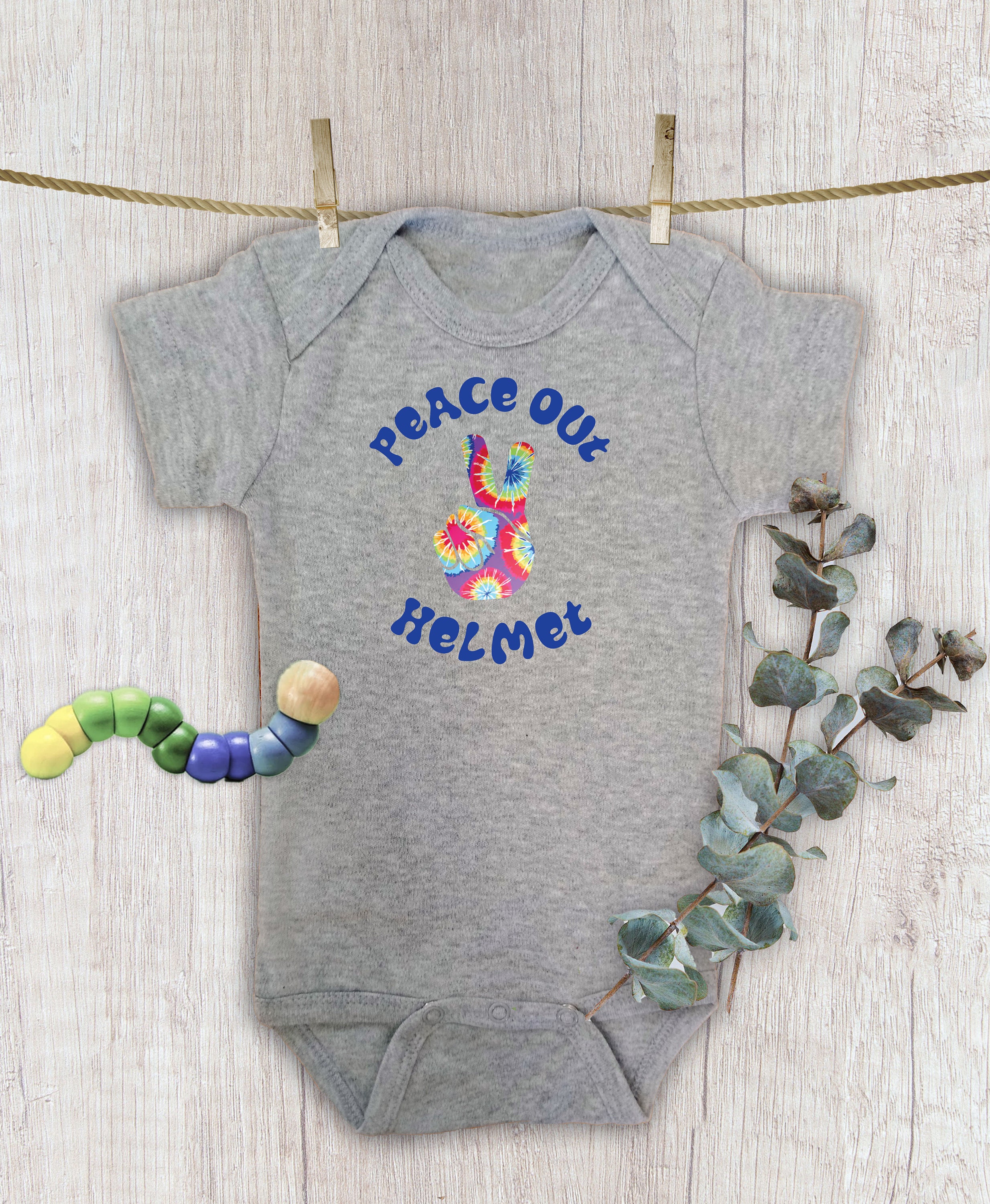 Helmet Graduate Bodysuit Peace Out Helmet Baby Helmet - Etsy