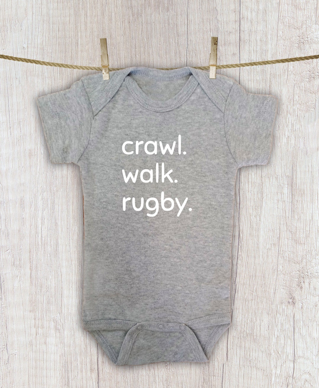 Crawl, Walk, Rugby Bodysuit, Infant Sports Bodysuit, Baby Shower Gift ...