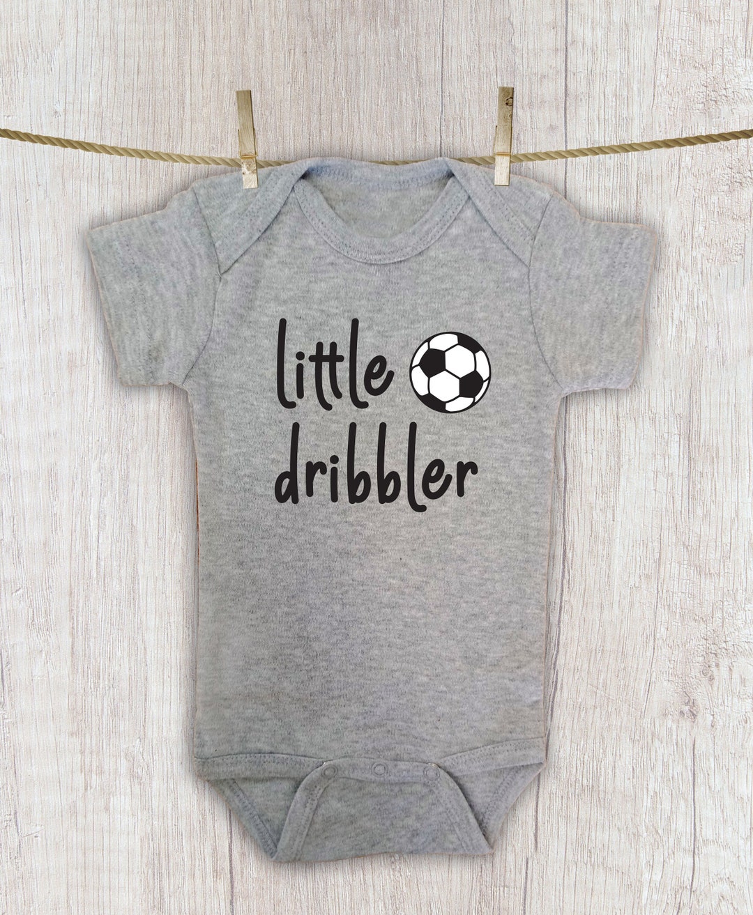 Soccer Little Dribbler Baby Set, Kids Soccer Bodysuit, Personalized ...
