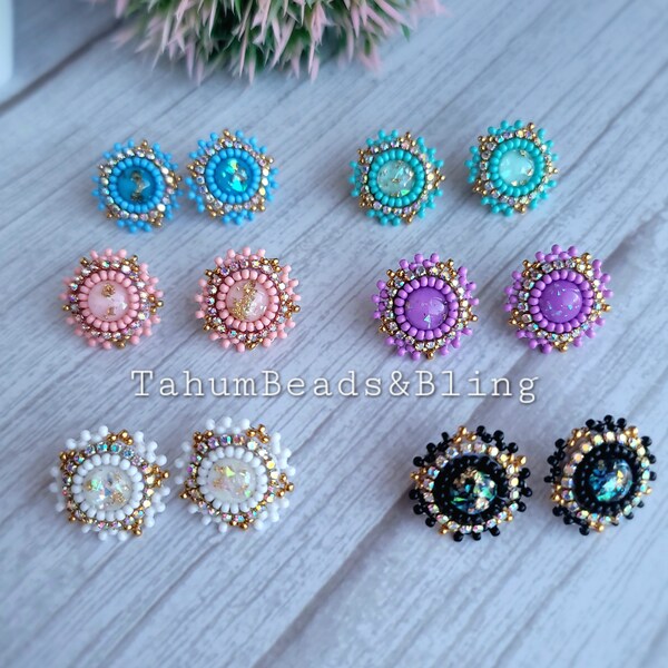 Beaded Earrings - Etsy