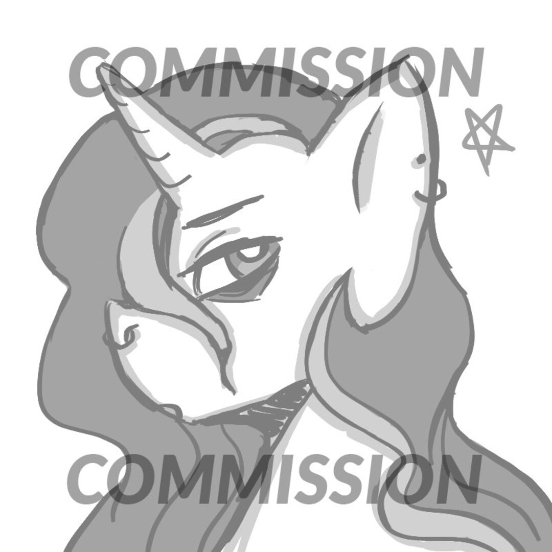 My Little Pony OC Headshot Sketch - Etsy UK