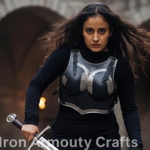 Steel Lady Cuirass Armor: Medieval LARP Cosplay Costume - Etsy