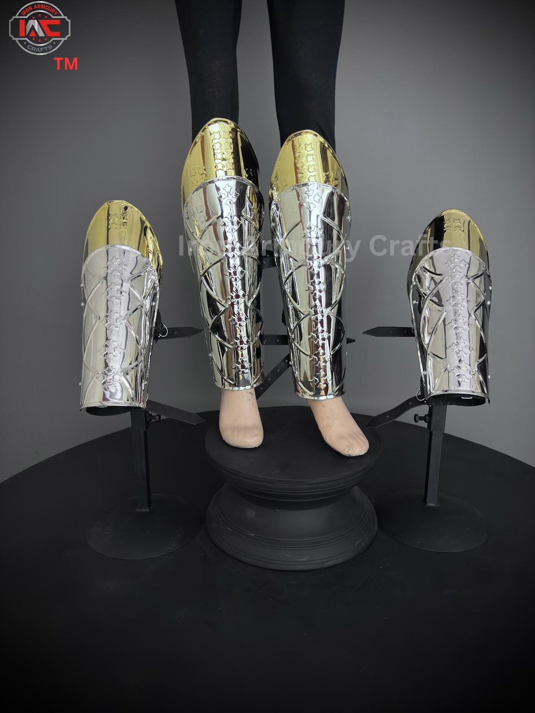 Medieval Knight Leg Armor, Bracers Armor, Larp Armor, Fantasy Armor ...
