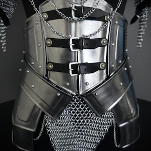 Medieval Corset Armor, Steel Chainmail Top & Skirt, SCA LARP Cosplay - Etsy