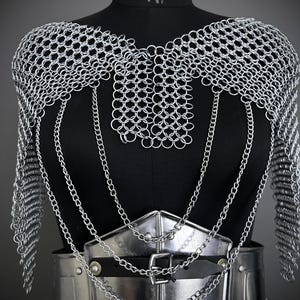 Medieval Corset Armor, Steel Chainmail Top & Skirt, SCA LARP Cosplay - Etsy