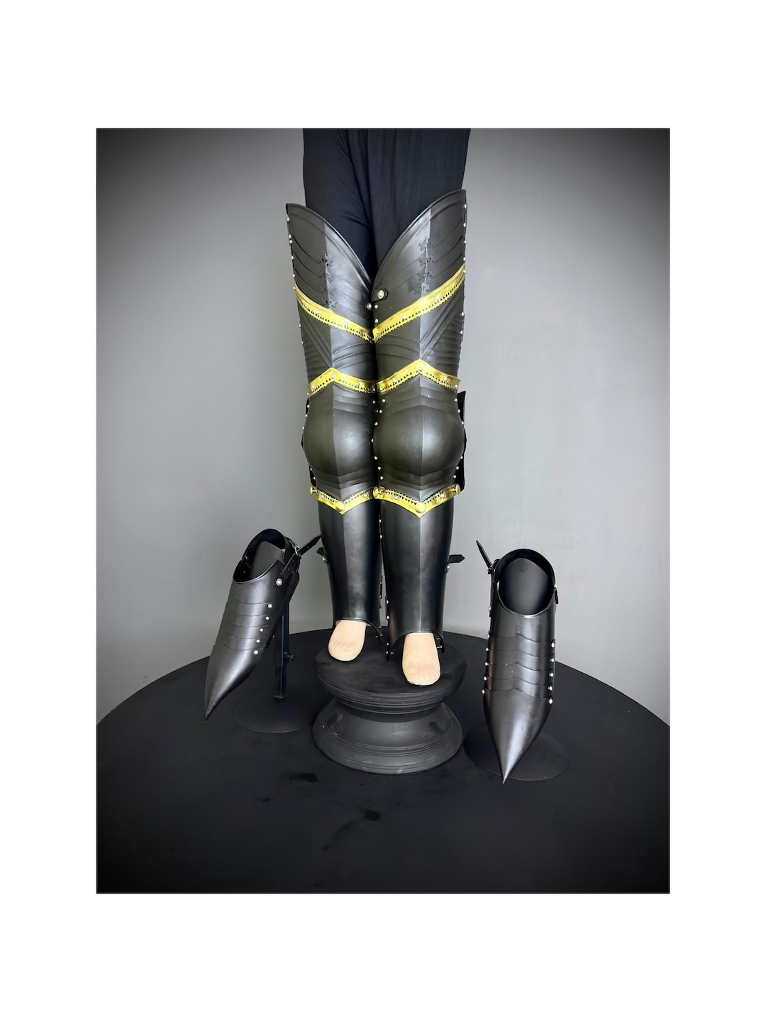 Medieval Knight Leg Guard Armor, Sabatone Armor, Larp Armor, Cosplay ...