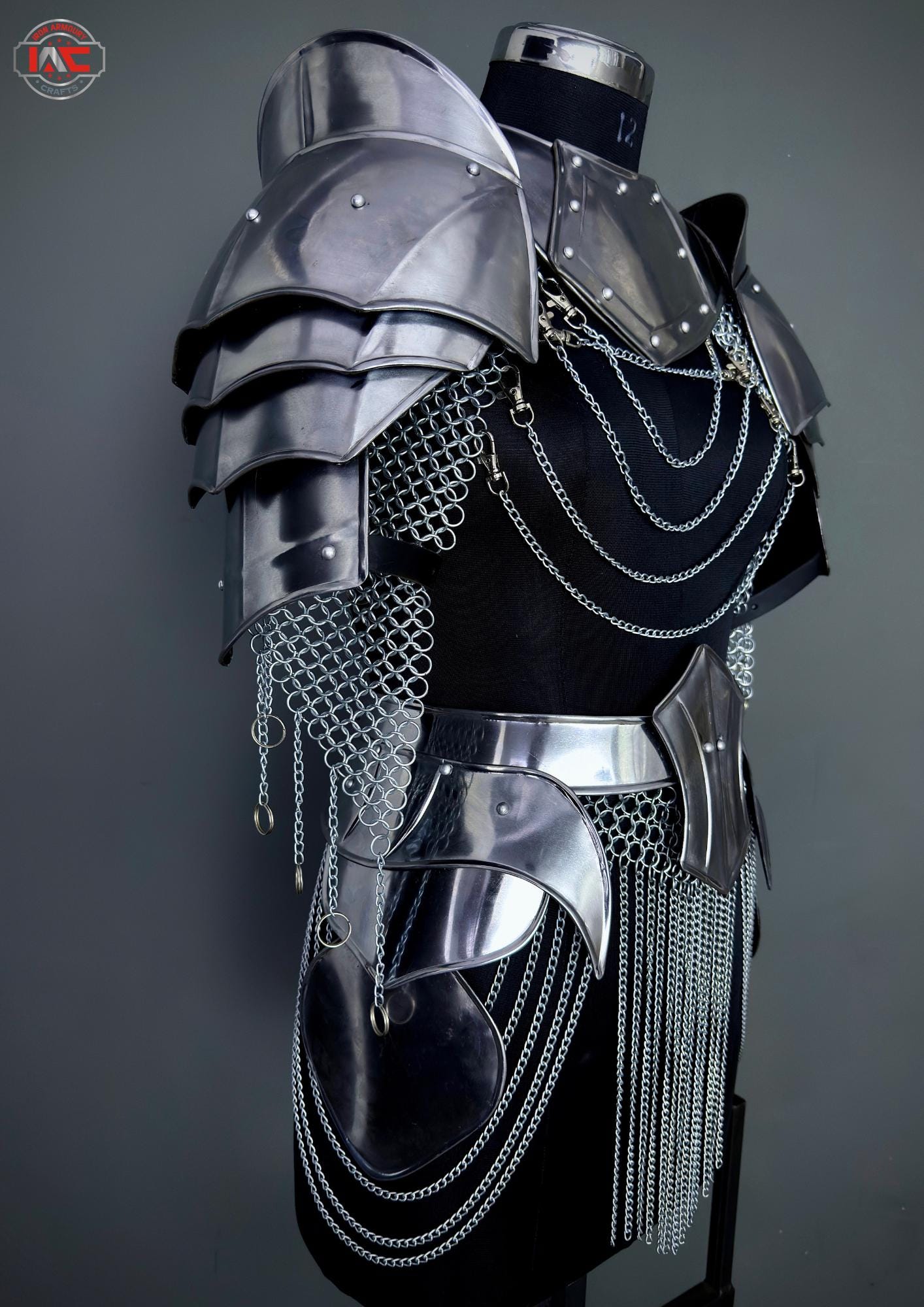Medieval Lady Steel Armor, Chainmail Cosplay Set, LARP Costume - Etsy