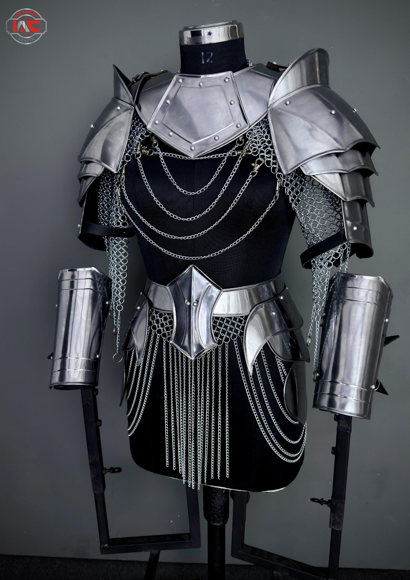 Medieval Lady Steel Armor, Chainmail Cosplay Set, LARP Costume - Etsy