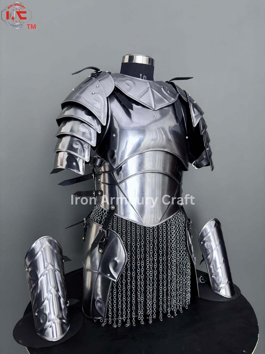Medieval Handcrafted Steel Armor Set – Cuirass, Gorget, Pauldrons and ...