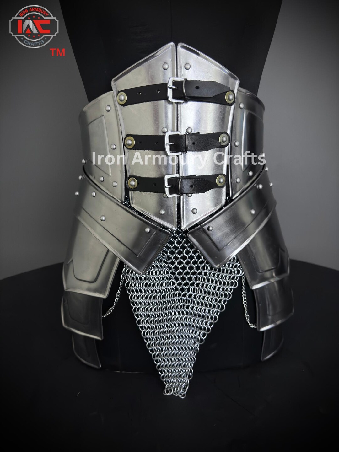 Medieval Steel Corset Armor: Chainmail Skirt, SCA LARP Cosplay - Etsy