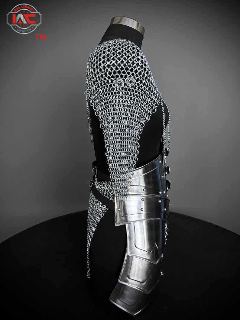 Medieval Corset Armor, Steel Chainmail Top & Skirt, LARP Cosplay - Etsy
