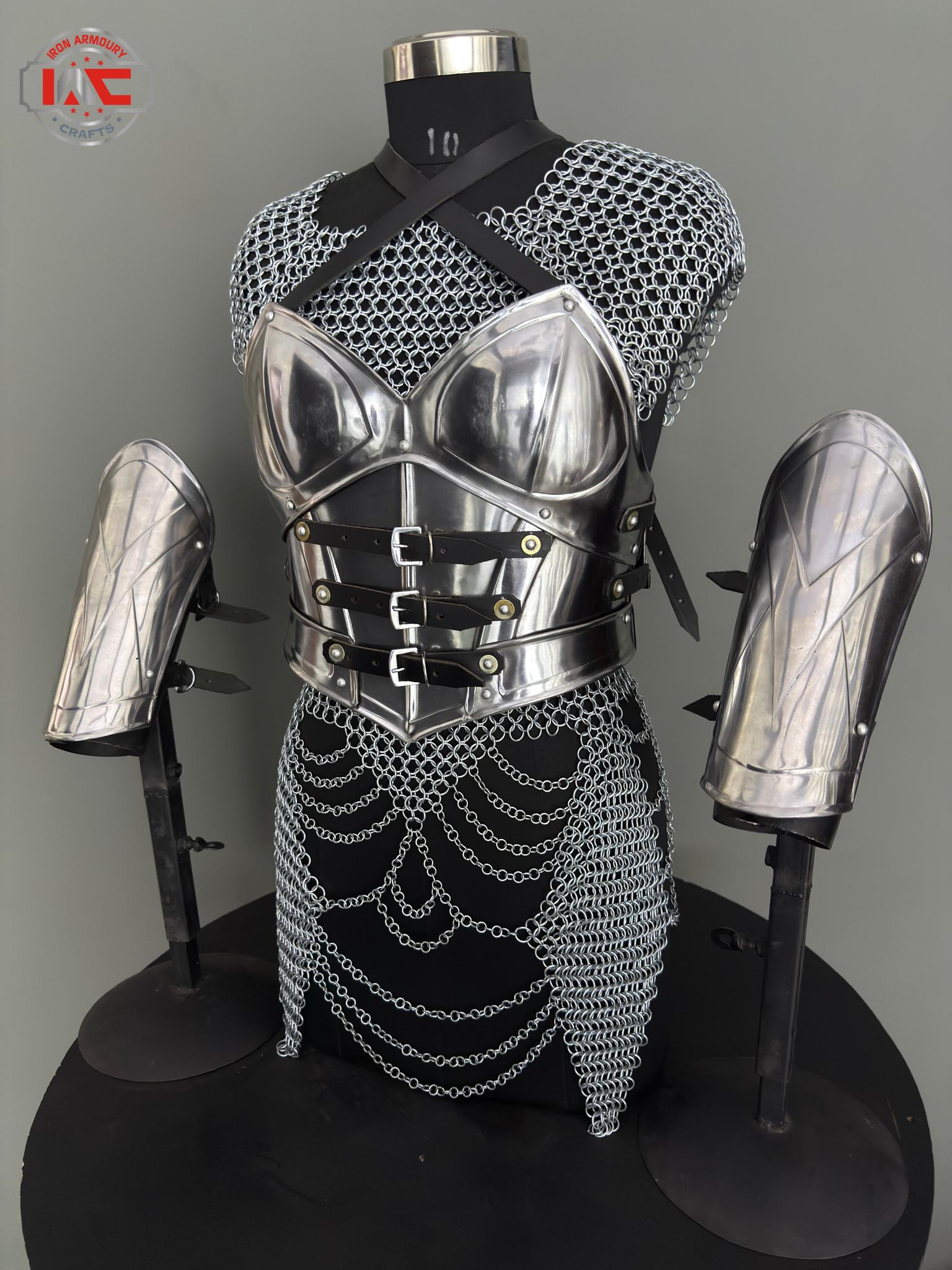 Medieval Knight Female Armor Set – Ideal for LARP, Cosplay, and ...