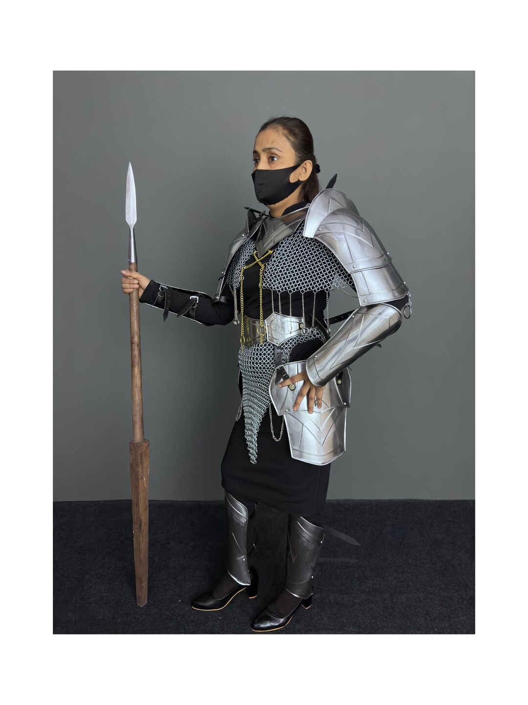 Medieval Lady Knight Armor: Antique Steel Cosplay Set - Etsy