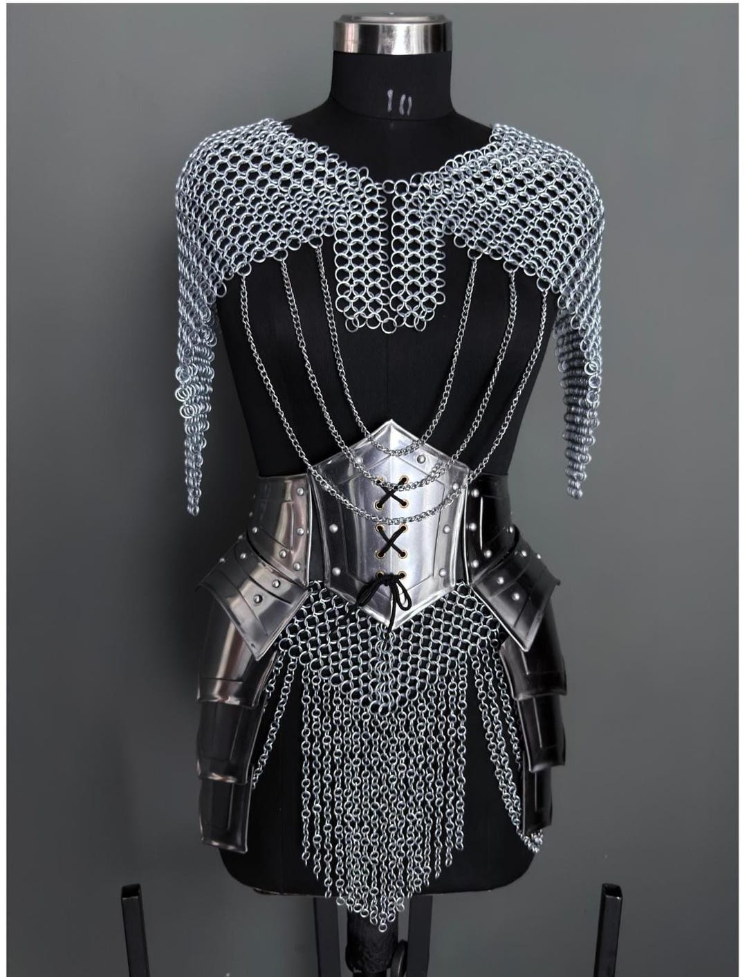 Steel Chainmail Armor Set for Women, LARP, Cosplay Costume & Medieval ...