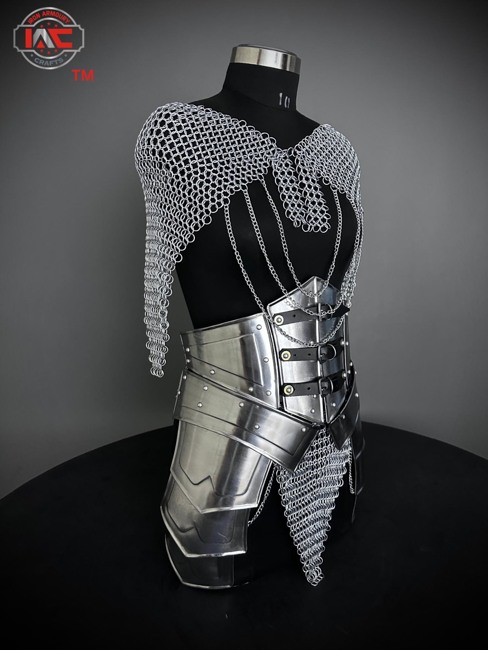 Medieval Ancient Corset Armor, Brave Lady Armor,chainmail Top & Skirt ...