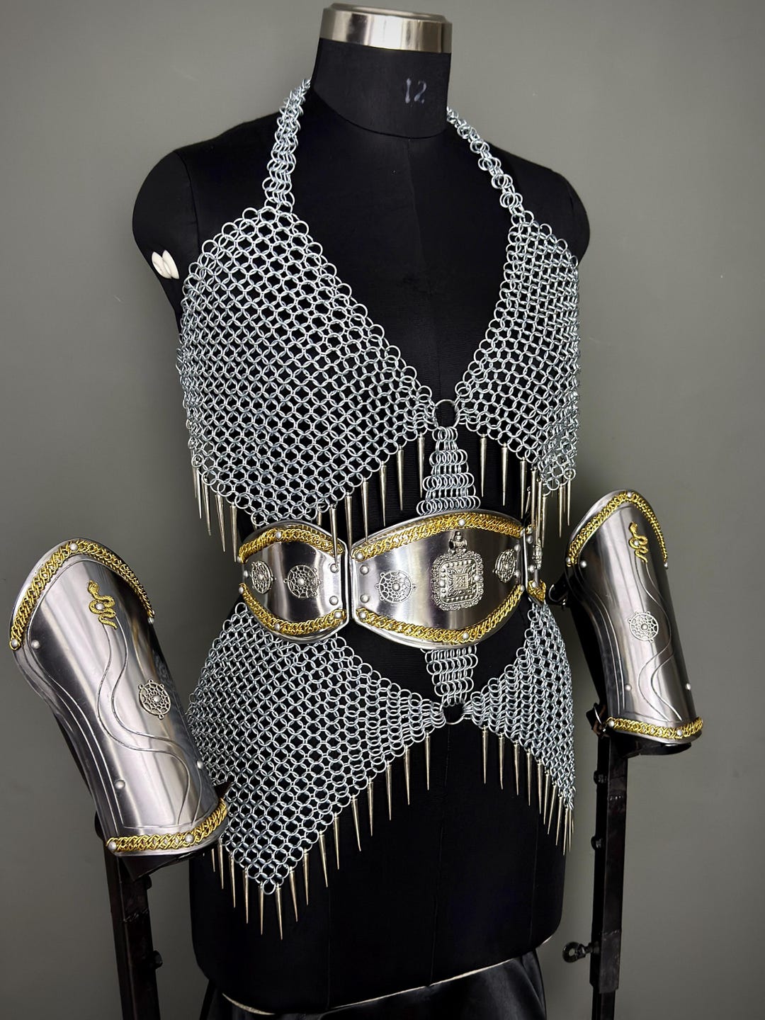 Steel Chainmail Armor Set for Women, LARP, Cosplay Costume & Medieval ...