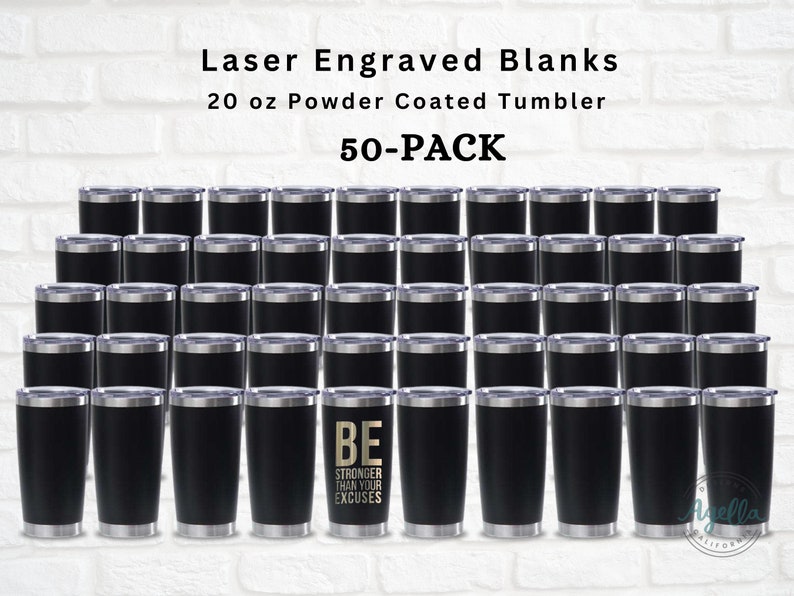 20 Oz Laser Engraved Tumbler, Laser Engraved, Stainless Steel Tumbler Bulk With Lid, Insulated ...