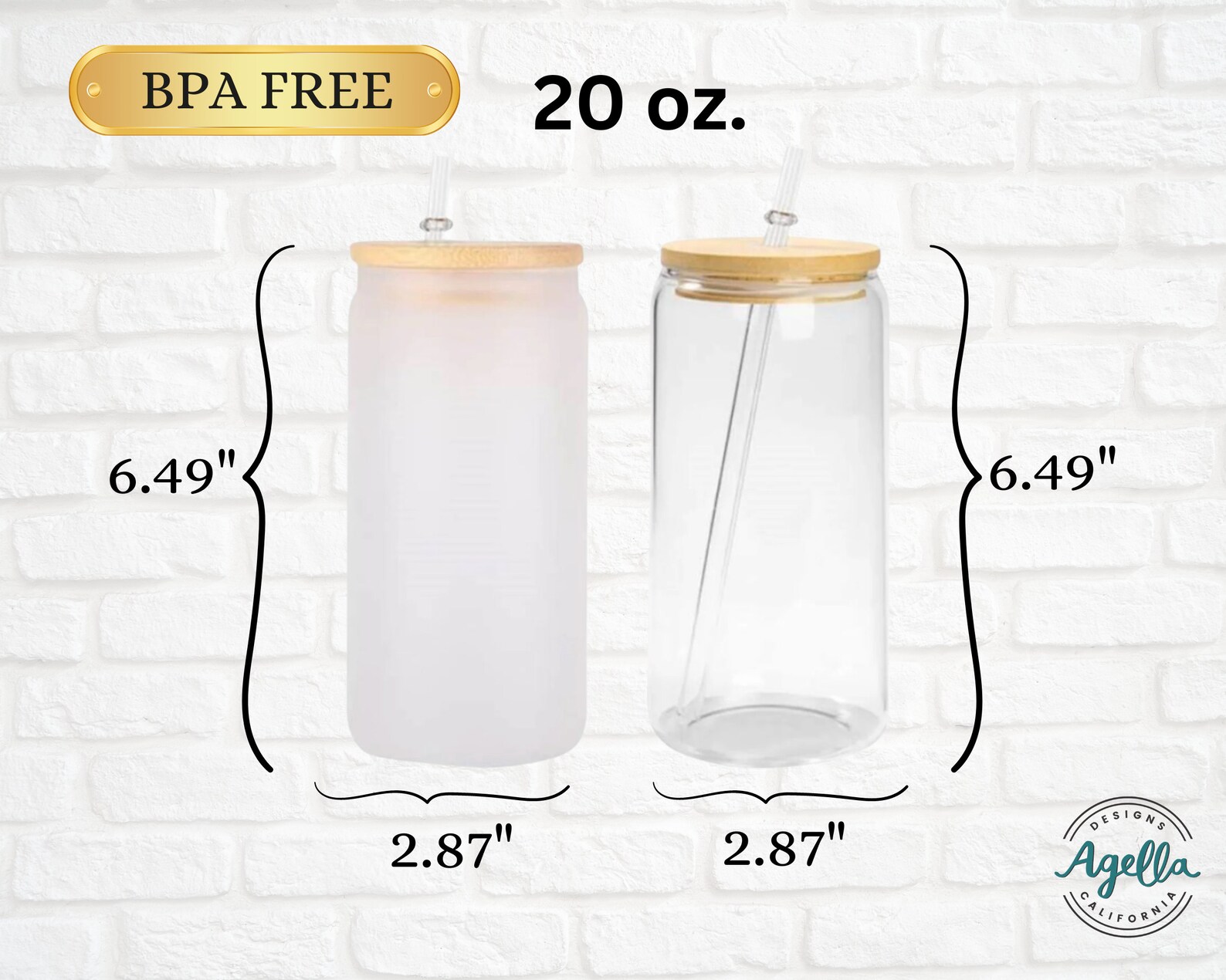 25 Pack Glass Sublimation 16 Oz Glass Can 20 Oz Glass Can, Sublimation ...