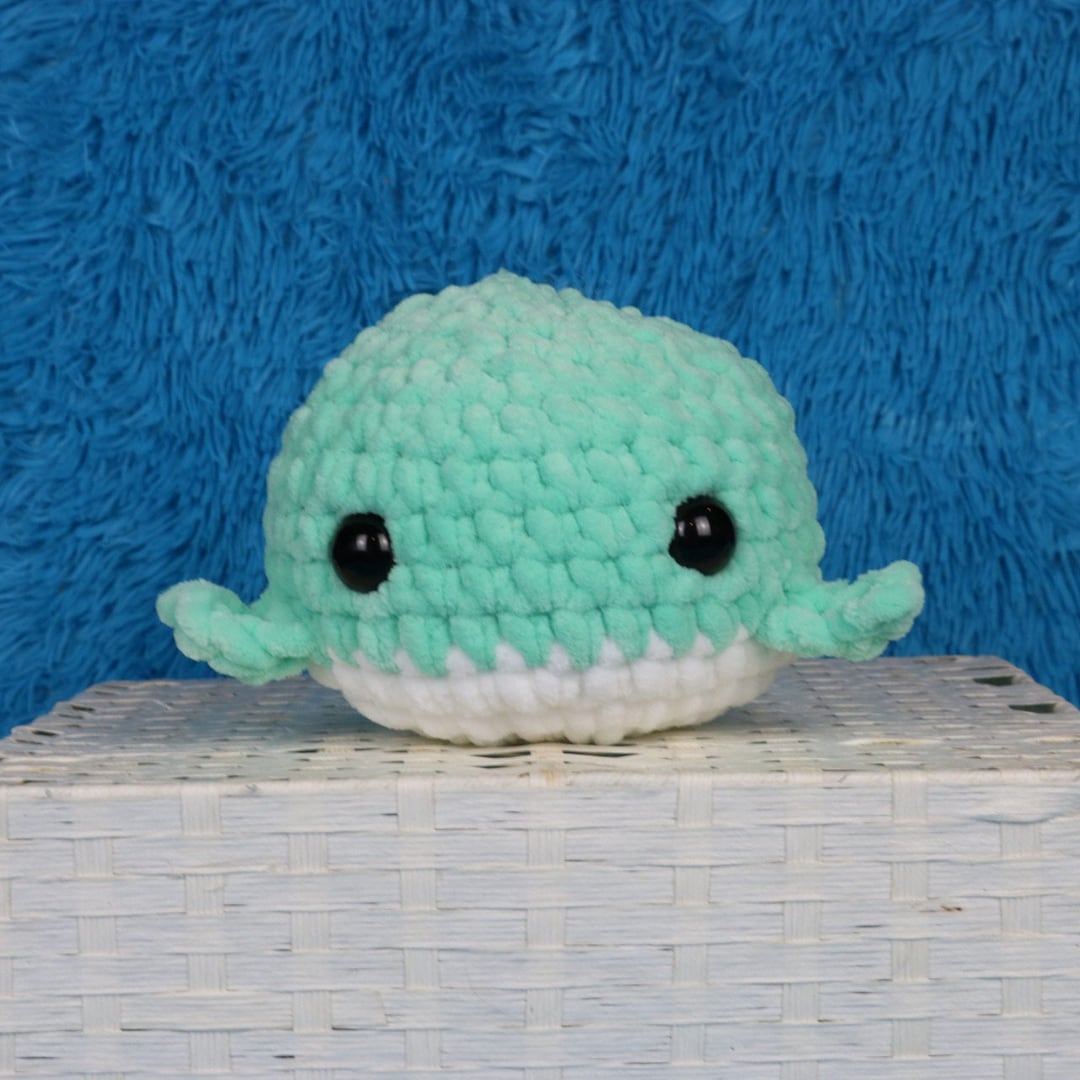 Mint Whale Crochet Plush - Etsy
